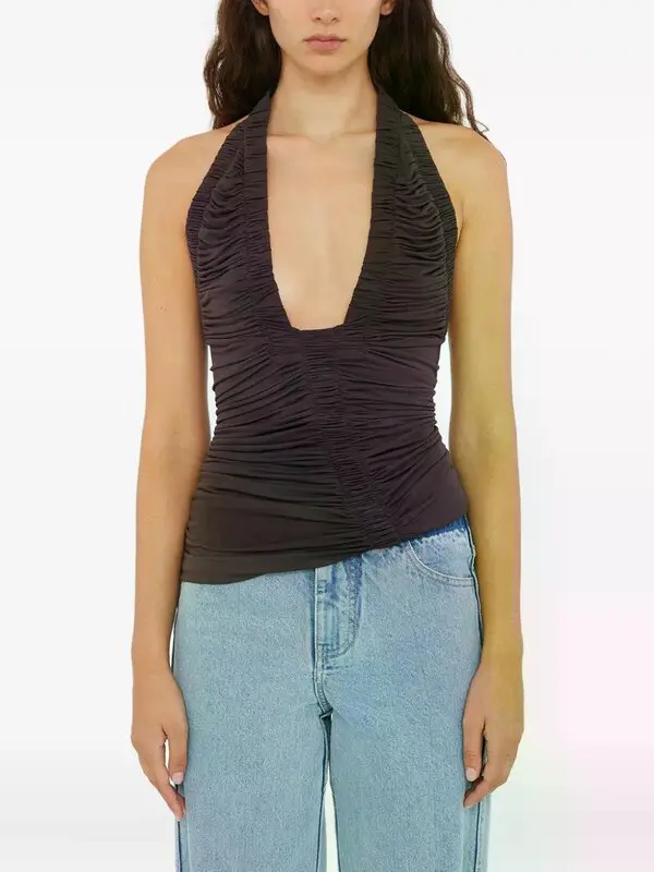 Christopher Esber Orion Ruched Top - Brown