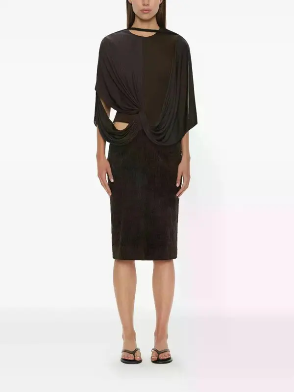 Christopher Esber Collision Cut-out Midi Dress - Brown