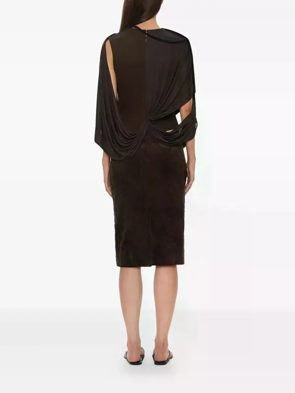 Christopher Esber Collision Cut-out Midi Dress - Brown