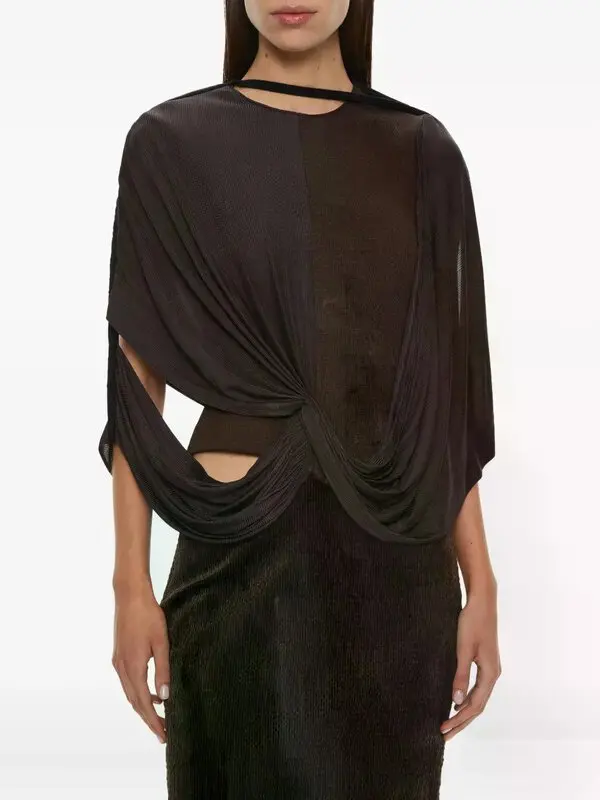 Christopher Esber Collision Cut-out Midi Dress - Brown