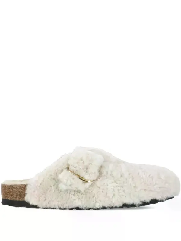 BIRKENSTOCK Buckled Shearling Mules