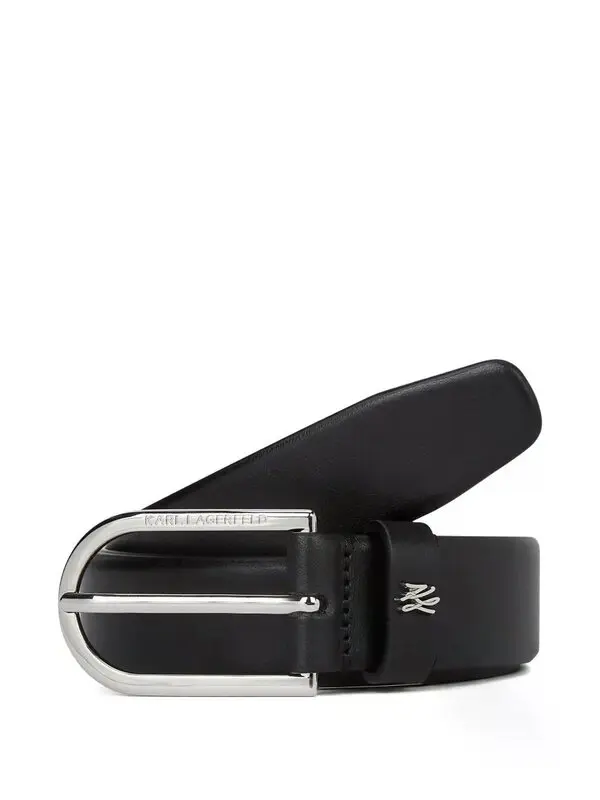 Karl Lagerfeld Leather Belt - Black