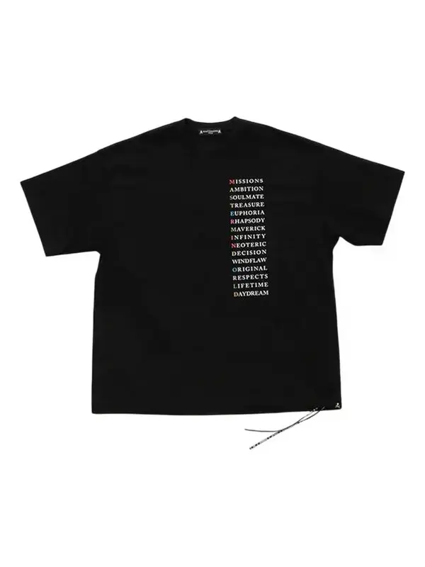 MASTERMIND WORLD Drawstring Graphic T-shirt - Black