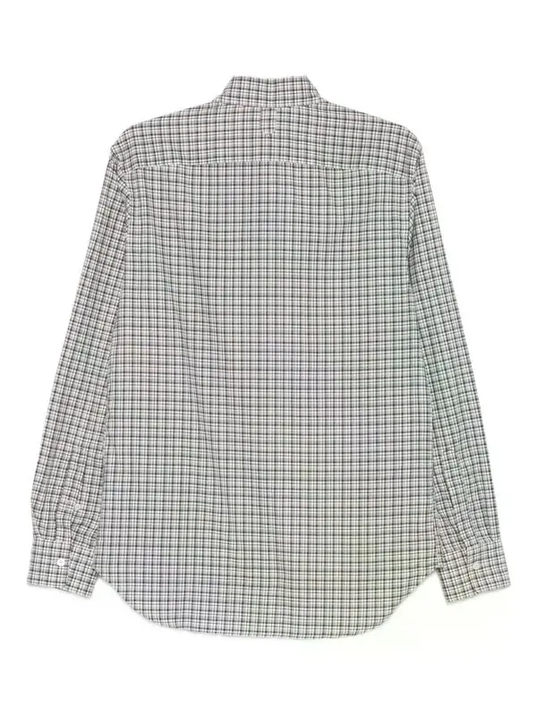 Canali Checked Cotton Shirt - Grey