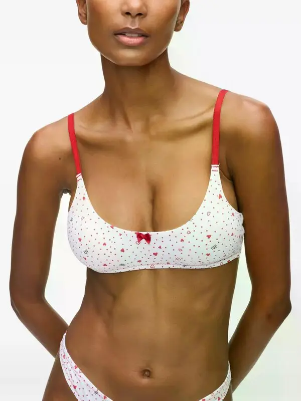 Karl Lagerfeld Heart-print Bralette