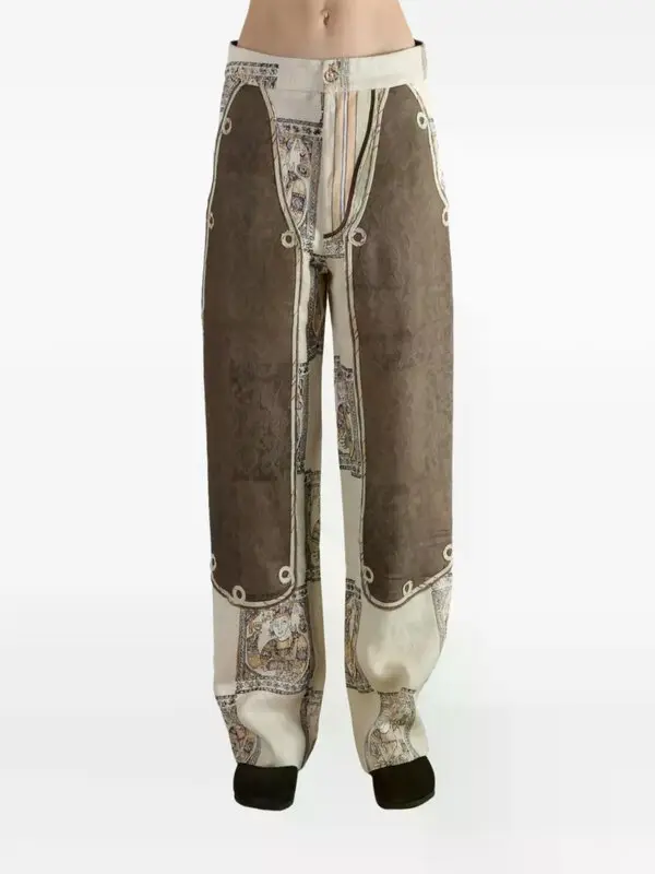 COMMUNS Patterned Panelled Trousers