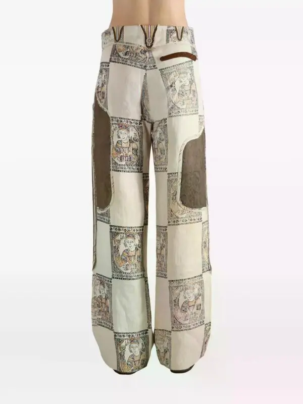 COMMUNS Patterned Panelled Trousers