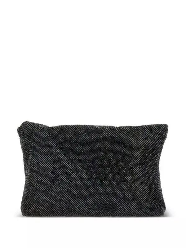 TWENTY FOURHAITCH Rhinestone-embellished Clutch - Black
