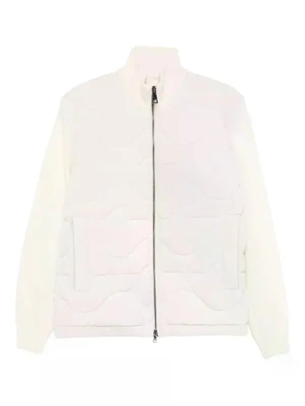 Paul & Shark Quilted Zip Cardigan - Neutrals
