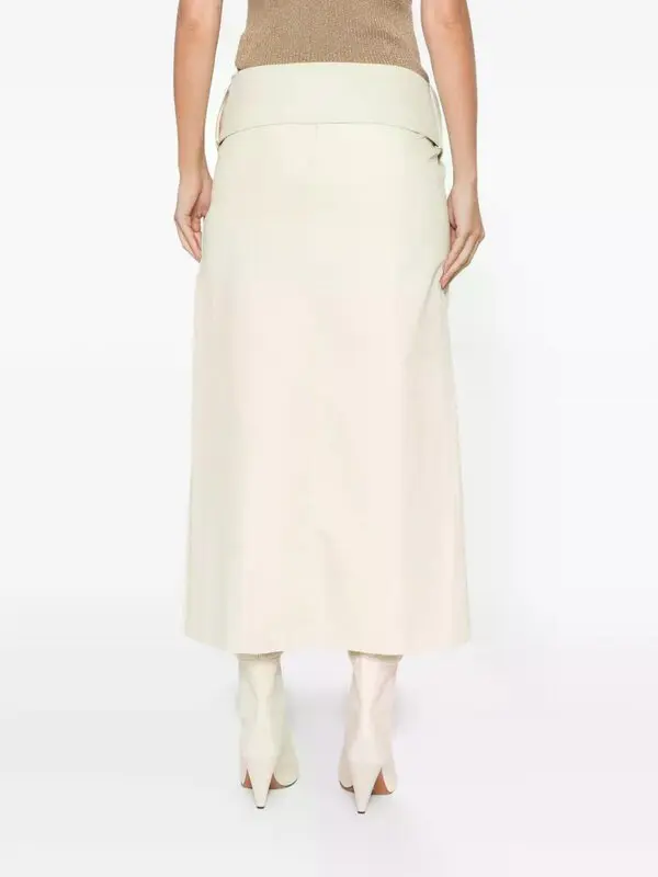 ROWEN ROSE Buckle Midi Skirt
