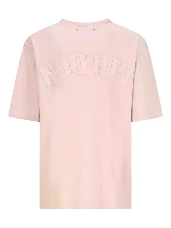 GOLDEN GOOSE Logo Cotton T-shirt - Pink
