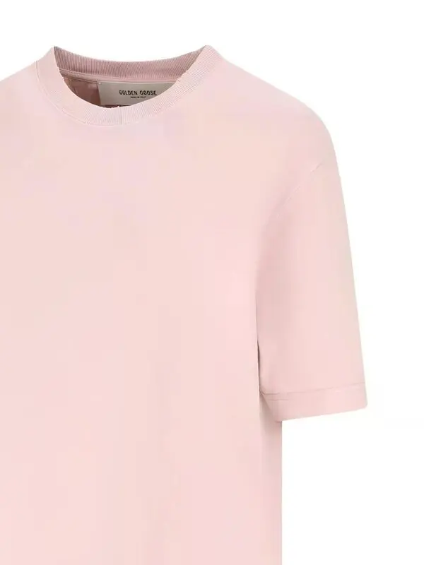 GOLDEN GOOSE Logo Cotton T-shirt - Pink