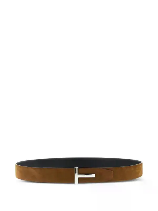 TOM FORD Reversible Logo Buckle Belt - Brown
