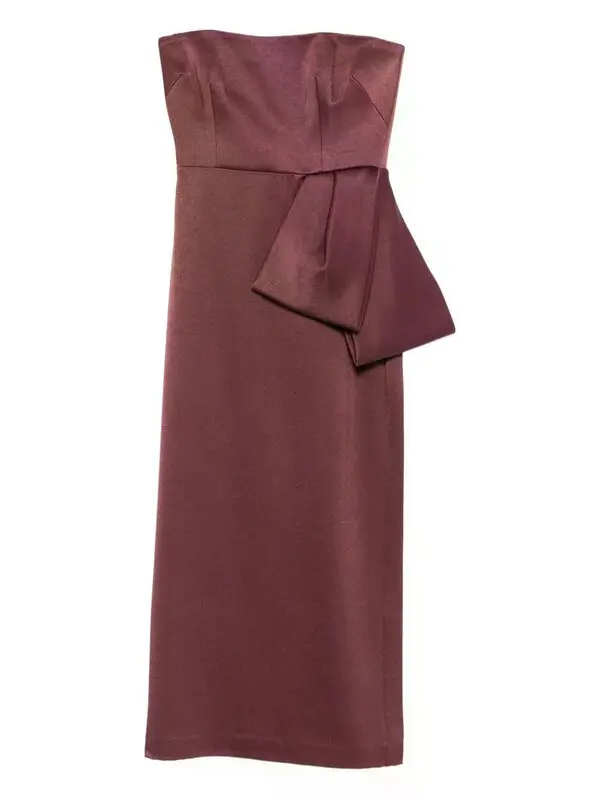 Alex Perry Strapless Bow Midi Dress