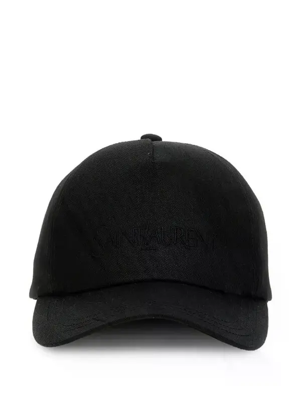 Saint Laurent Logo-embroidered Baseball Cap - Black