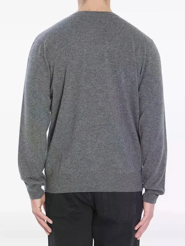 THE ROW Rod V-neck Ribbed Sweater - Grey