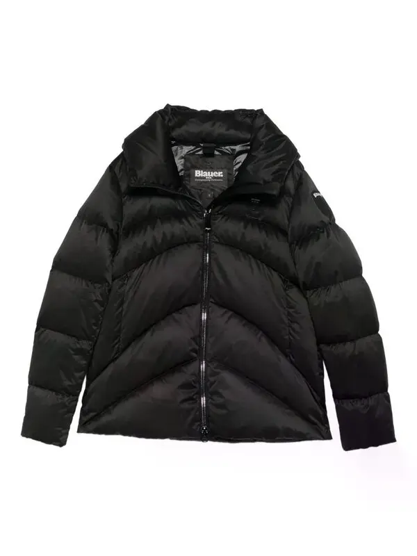 BLAUER. Quilted Zip Jacket - Black