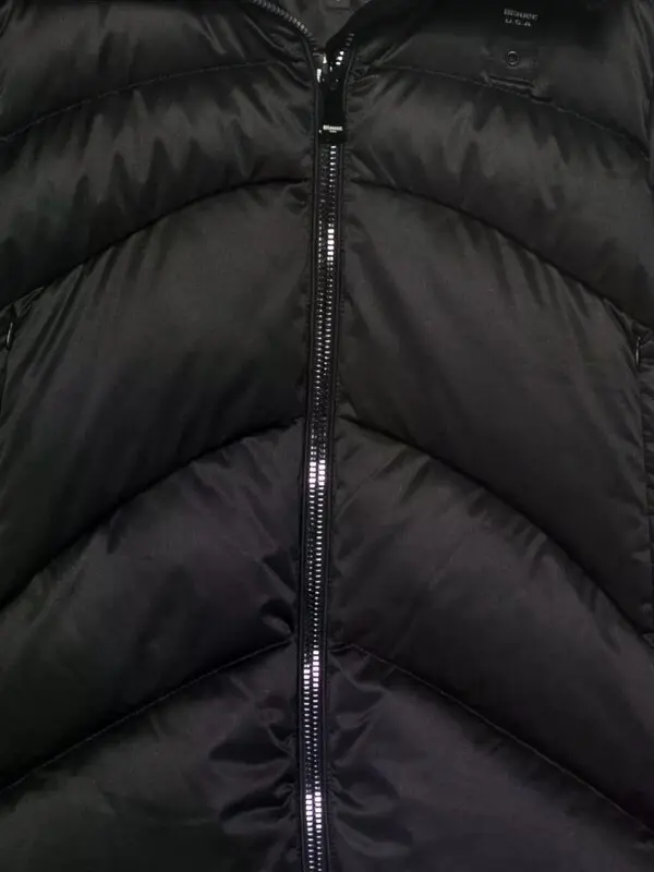 BLAUER. Quilted Zip Jacket - Black