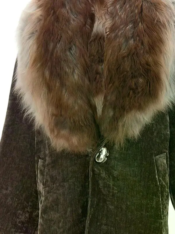 JACQUES Shearling Jewel-button Coat