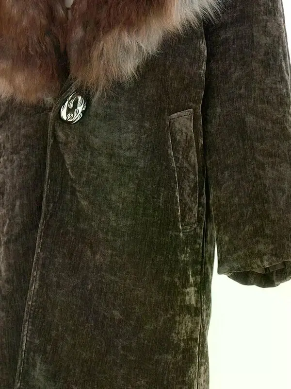 JACQUES Shearling Jewel-button Coat
