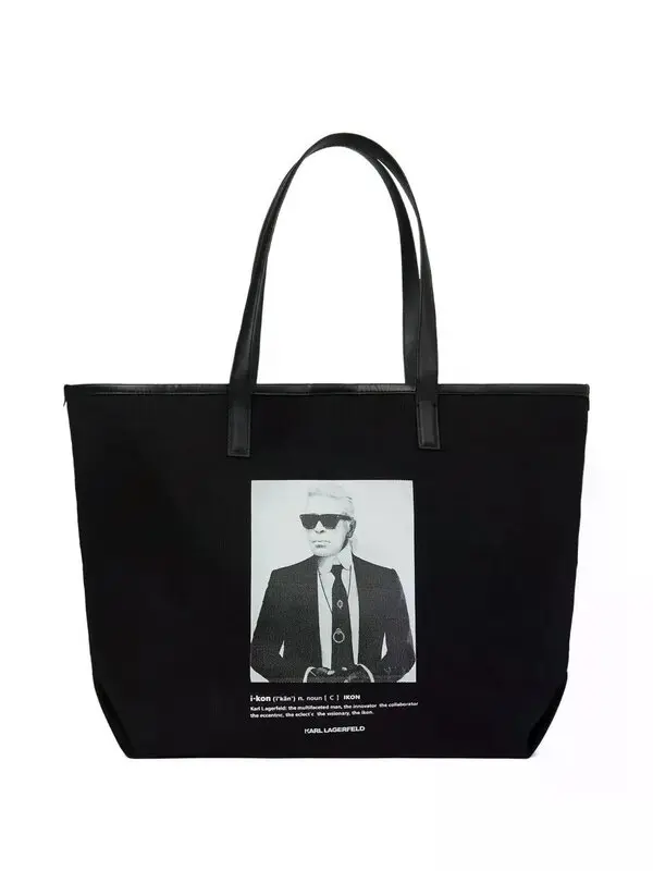 Karl Lagerfeld Printed Tote Bag - Black