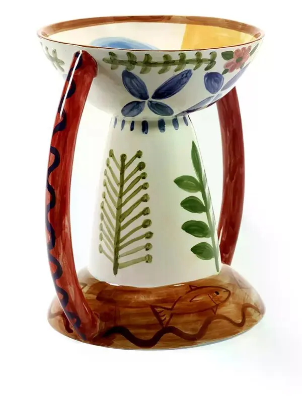 SERAX Floral-painted Double-handle Vase
