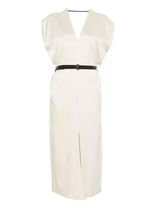 Brunello Cucinelli V-neck Midi Dress