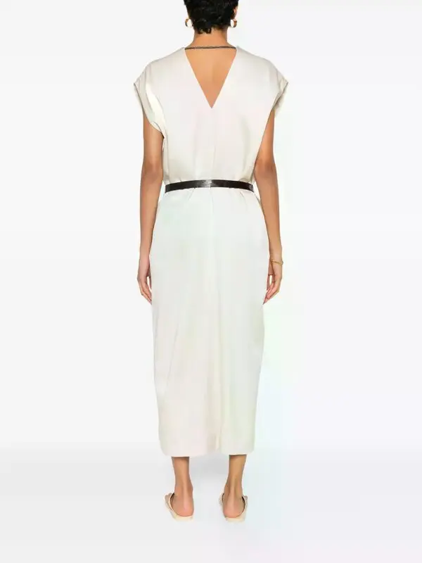 Brunello Cucinelli V-neck Midi Dress