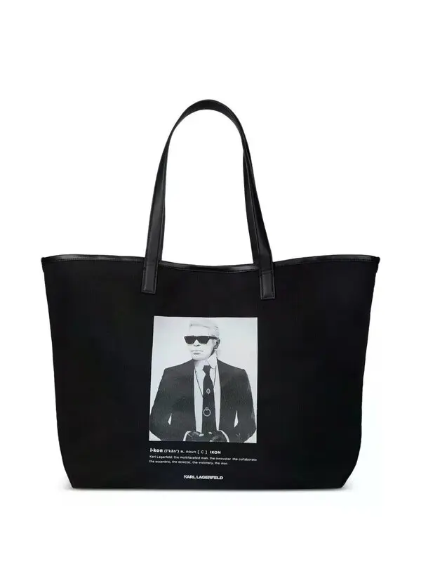 Karl Lagerfeld Photograph Print Tote Bag