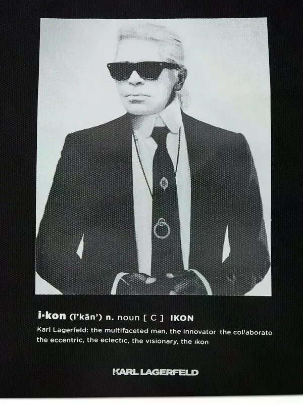 Karl Lagerfeld Photograph Print Tote Bag