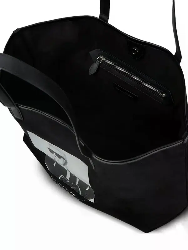 Karl Lagerfeld Photograph Print Tote Bag