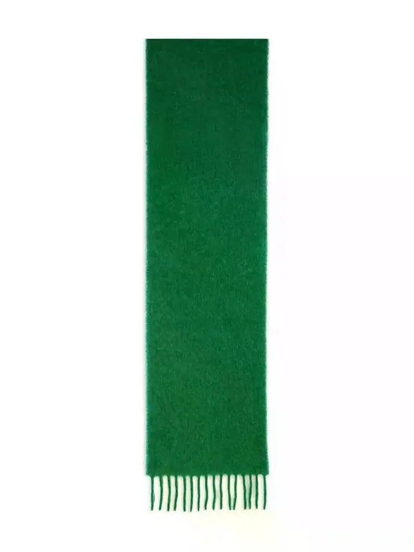 Marni Brushed-fringed Scarf - Green