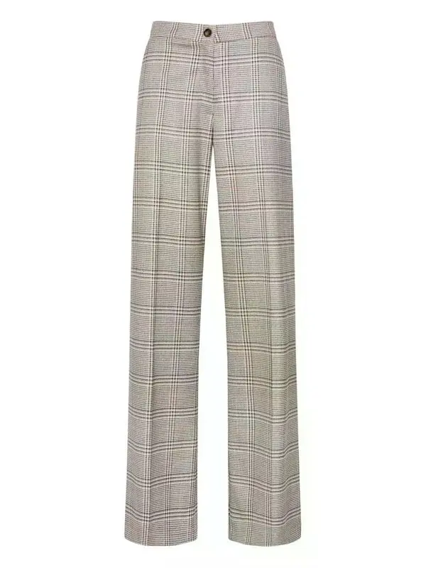 ELENA MIRO` Check-pattern Trousers