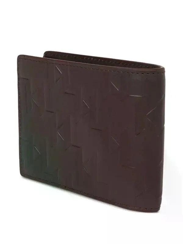 Karl Lagerfeld K/loom Leather Bi-fold Wallet - Brown
