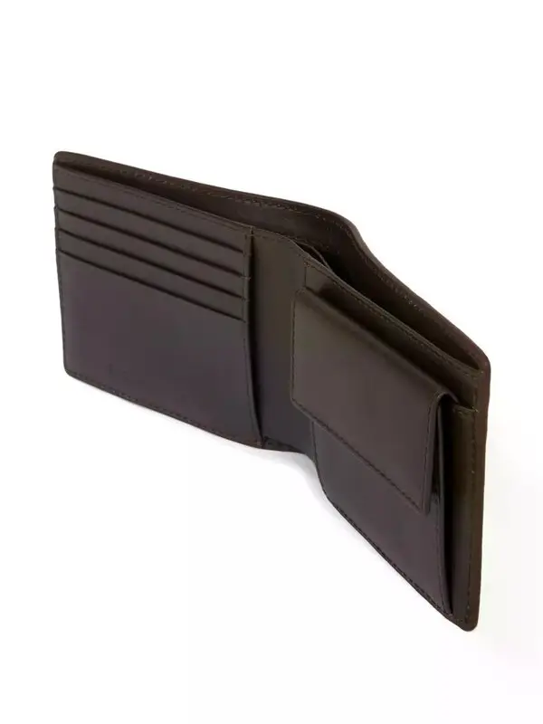 Karl Lagerfeld K/loom Leather Bi-fold Wallet - Brown
