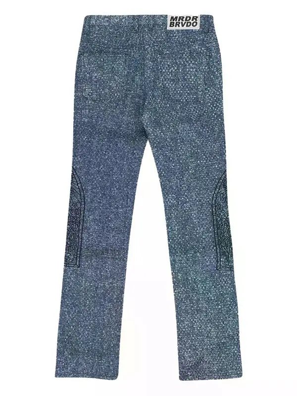 WHO DECIDES WAR Textured-finish Jeans