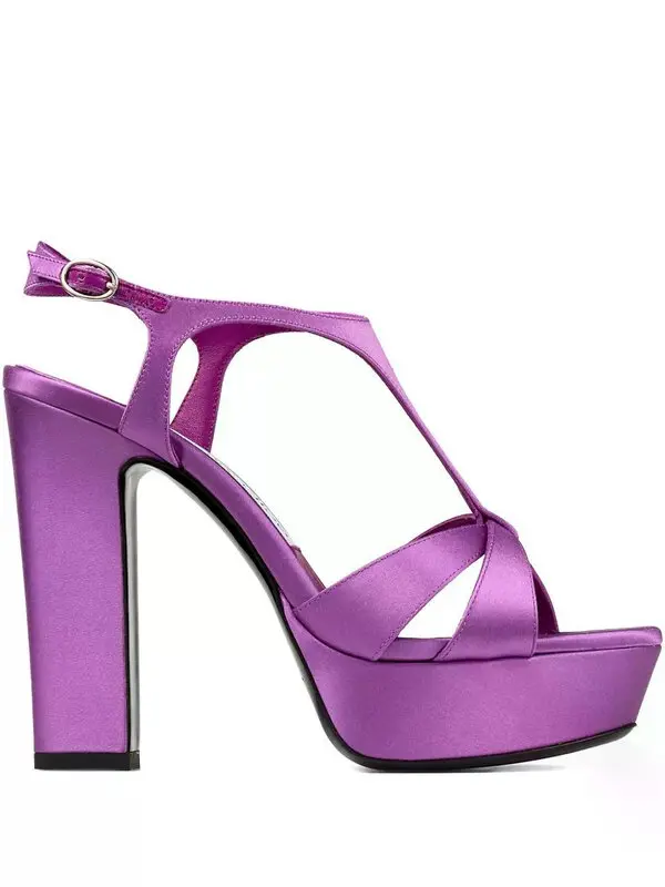 JIMMY CHOO Kesia 120 Satin Platform Sandals
