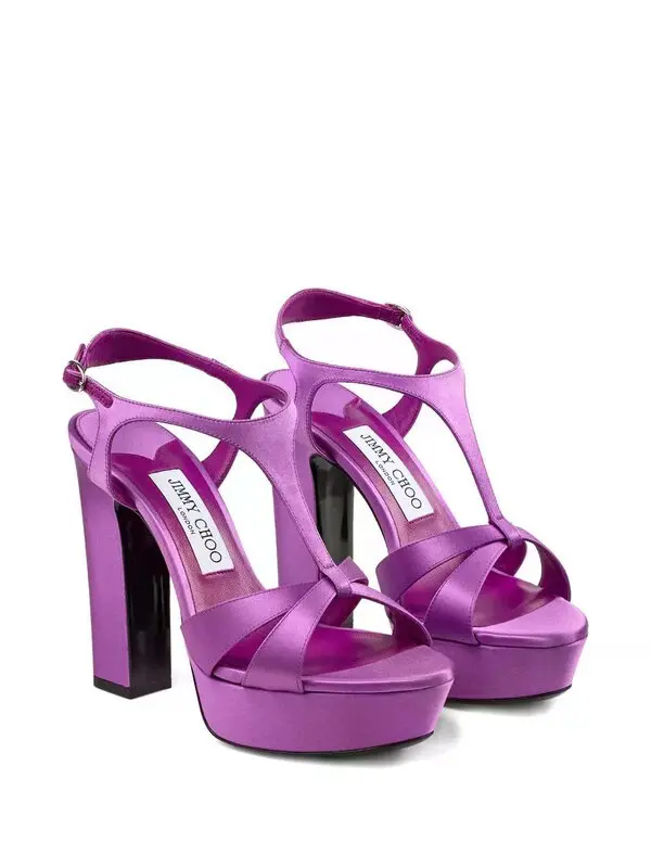 JIMMY CHOO Kesia 120 Satin Platform Sandals