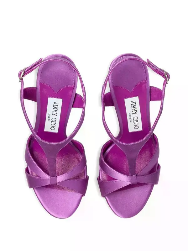 JIMMY CHOO Kesia 120 Satin Platform Sandals