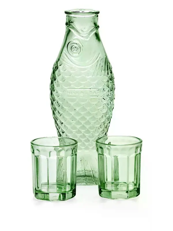 SERAX Fish And Fish Carafe And Glasses - Green
