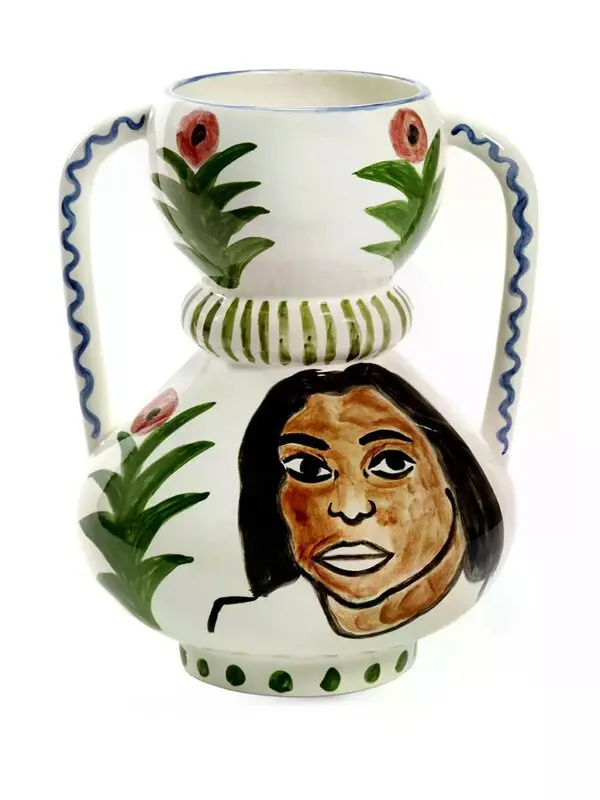 SERAX Floral-paint Vase - White