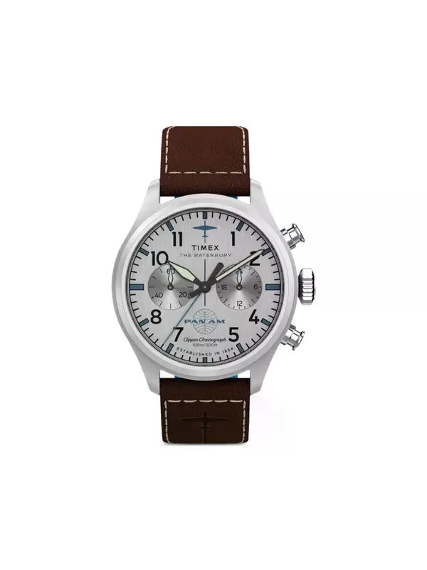 TIMEX Waterbury Ace 41mm Chronograph Watch - White