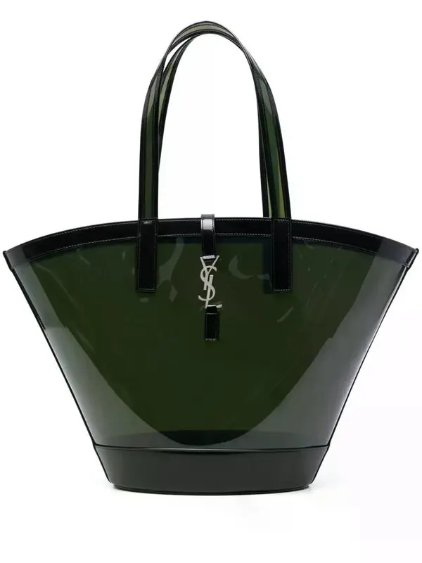 Saint Laurent Medium Panier Tote Bag - Green