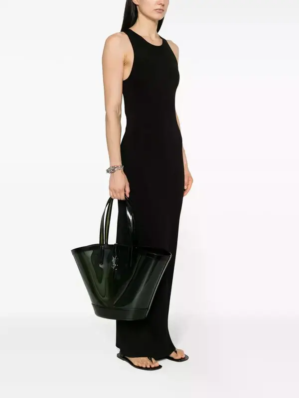 Saint Laurent Medium Panier Tote Bag - Green