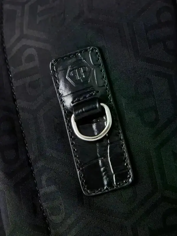 Philipp Plein Monogram Crocodile-skin Backpack