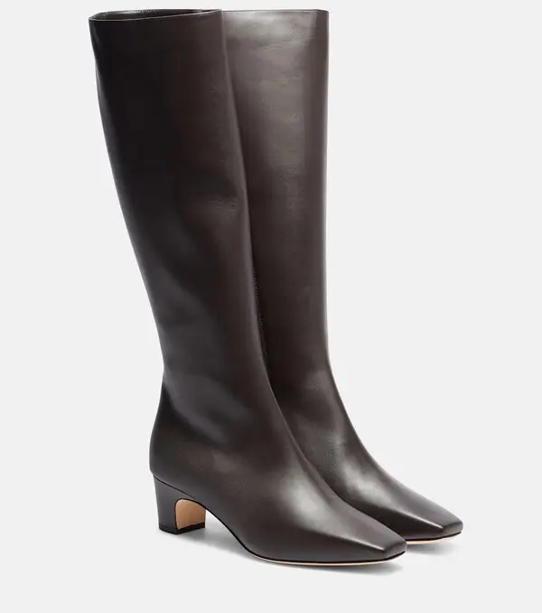 Manolo Blahnik Ofara Leather Knee-high Boots