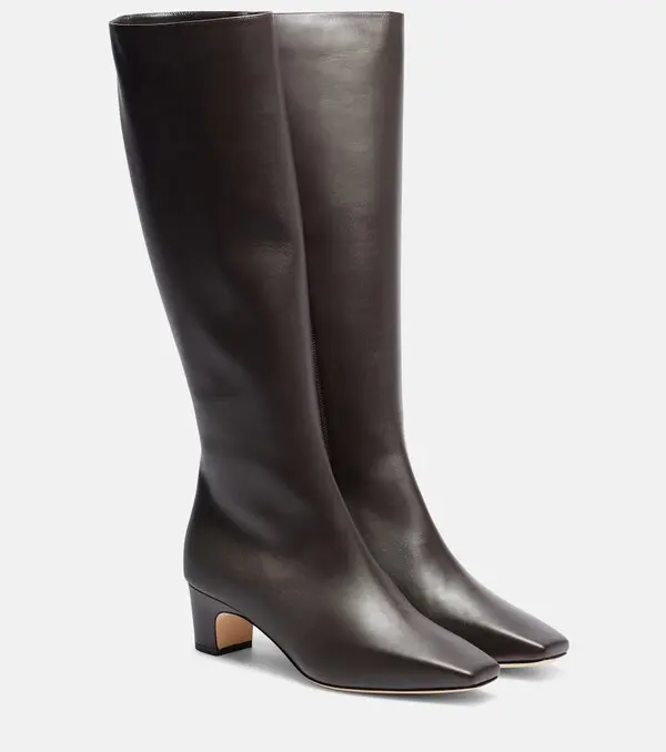Manolo Blahnik Ofara Leather Knee-high Boots