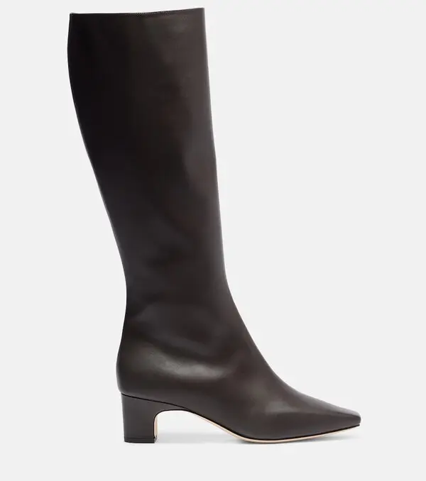 Manolo Blahnik Ofara Leather Knee-high Boots