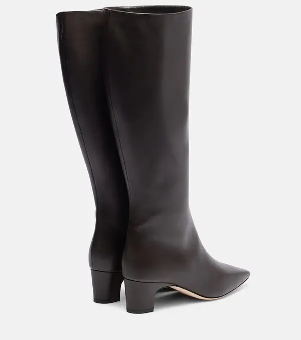 Manolo Blahnik Ofara Leather Knee-high Boots