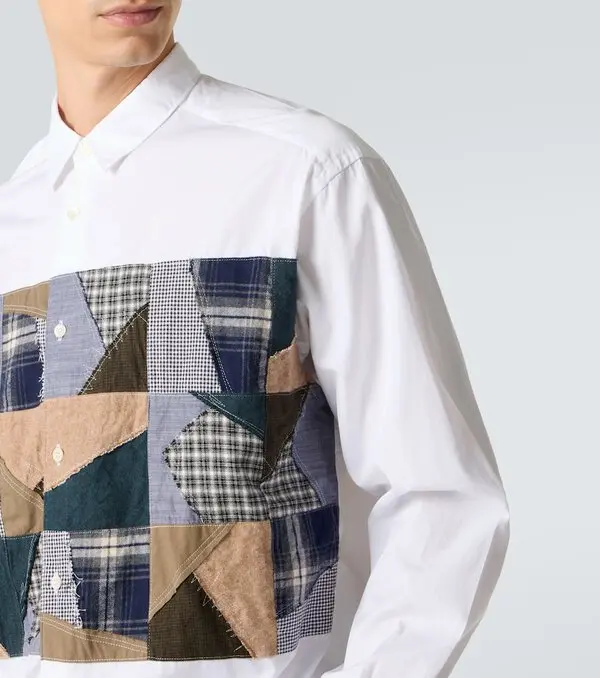 Comme Des Garçons Homme Patchwork Cotton Poplin Shirt